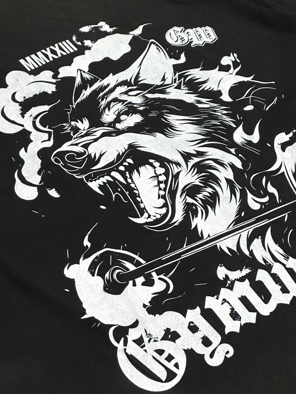 Camiseta Premium Wolf Rage Oversize en Black Wash - Estilo Gymwear y ...